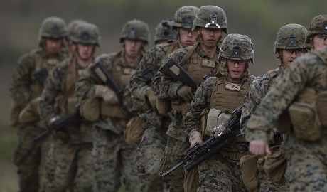 Us Marines Action During Military Exercise Editorial Stock Photo ...