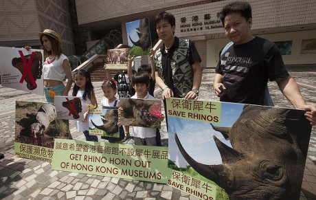Chinese Children Adults Protest Agailnst Rhino Editorial Stock Photo ...