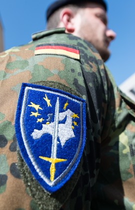 Badge Eurocorps On Shoulder German Soldier Editorial Stock Photo ...