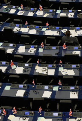 Small Union Jack Flags Placed Empty Editorial Stock Photo - Stock Image ...