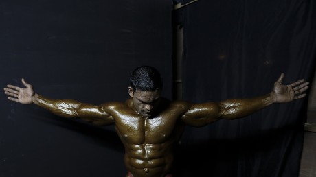 Indian Bodybuilder Prepares Backstage He Participates Editorial Stock ...