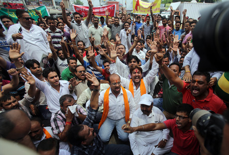 Members Various Hindu Organisations Shout Slogans Editorial Stock Photo ...
