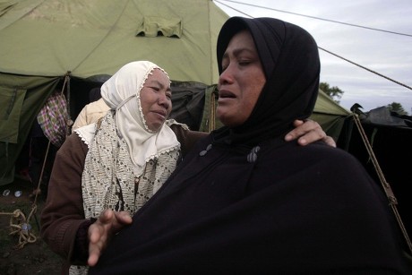 Two Unidentified Earthquake Victims Cry After Editorial Stock Photo ...
