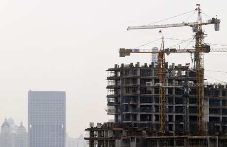 Construction Site High Rise Building Seen Editorial Stock Photo - Stock ...