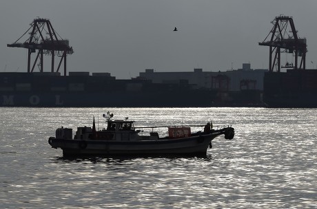 Surveillance Boat Patrols Port Tokyo Japan Editorial Stock Photo ...