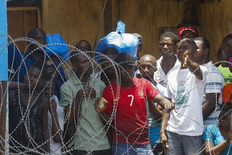 Liberian Residents West Point React Behind Editorial Stock Photo ...