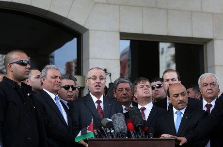 Palestinian Prime Minister Rami Hamdallah C Editorial Stock Photo ...