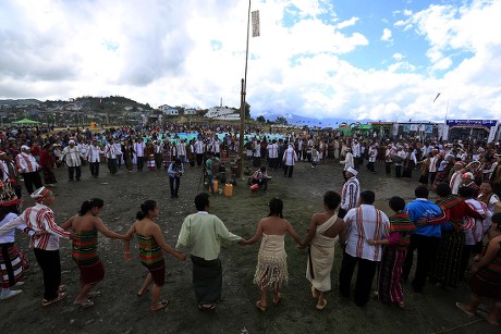 Chin People Zomi Traditional Costumes Perform Editorial Stock Photo ...