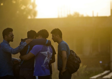 Relatives Helicopter Crash Victim Mourn Helipad Editorial Stock Photo ...
