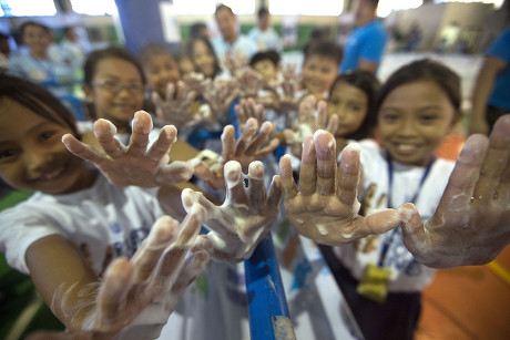 Filipino Students Show Their Hands Soap Editorial Stock Photo - Stock ...