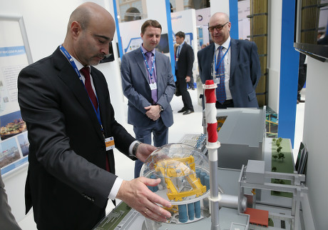 Visitors Examine Exhibition Booth Russian Rosatom Editorial Stock Photo ...