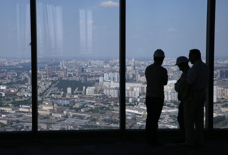 Aerial View Downtown Moscow Federation Tower Editorial Stock Photo ...