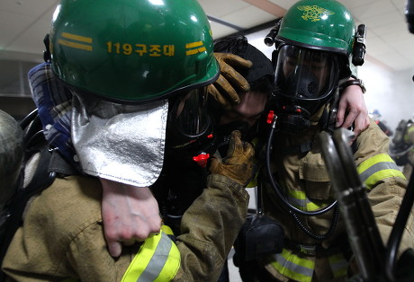 South Korean Firefighters Participate Nationwide Disaster Editorial ...