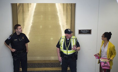Us Capitol Police Officers Block Entry Editorial Stock Photo - Stock ...