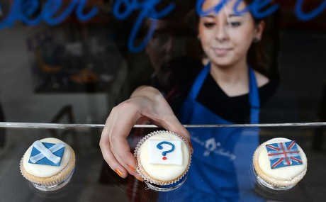 Bakery Employee Places Question Mark Cupcake Editorial Stock Photo ...