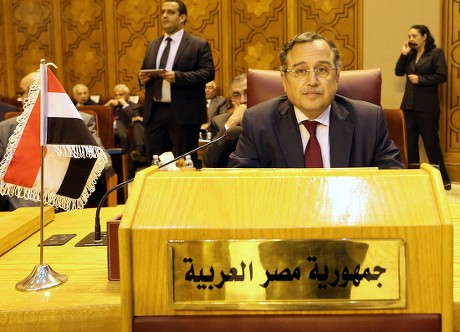 Egyptian Foreign Minister Nabil Fahmy Attends Editorial Stock Photo ...