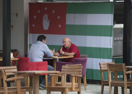 Abkhazian Men Chat Front National Flag Editorial Stock Photo - Stock ...