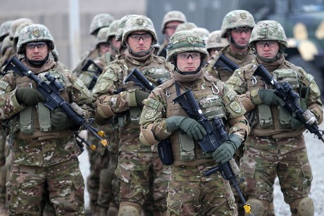 Georgian Servicemen During Usgeorgian Joint Military Editorial Stock ...