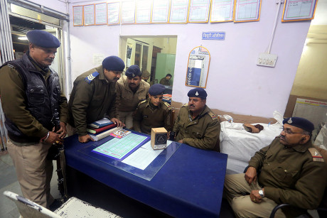 Indian Police Personnel Listen Radio Broadcast Editorial Stock Photo ...