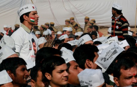 Supporter Aam Aadmi Common Man Party Editorial Stock Photo - Stock ...