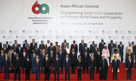 Asian African Leaders Pose Photograph During Editorial Stock Photo ...