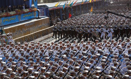 Iranian Soldiers March During Annual Military Editorial Stock Photo ...