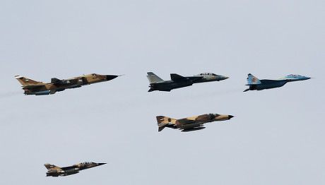 Iranian Fighter Jets Perform Flyover During Editorial Stock Photo ...