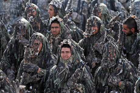 Iranian Army Soldiers Camouflage March During Editorial Stock Photo ...