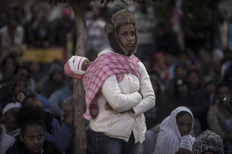 African Asylum Seeker Her Baby Attend Editorial Stock Photo - Stock ...