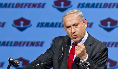 Israeli Prime Minister Benjamin Netanyahu Speaks Editorial Stock Photo ...