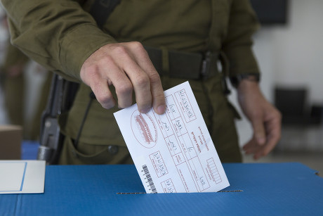 Israeli Soldier Selects His Ballot Puts Editorial Stock Photo - Stock ...
