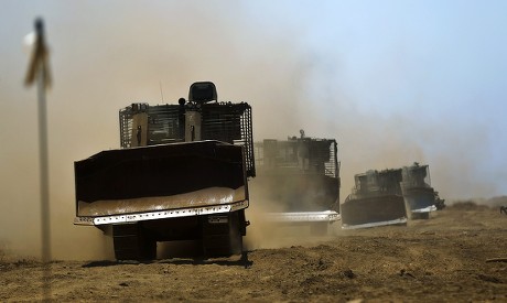 Israeli Armored Corps Bulldozers Used Large Editorial Stock Photo ...