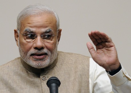 Indian Prime Minister Narendra Modi Delivers Editorial Stock Photo ...