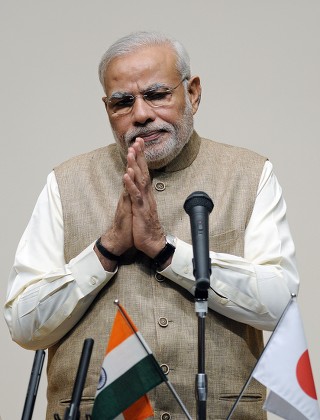 Indian Prime Minister Narendra Modi Delivers Editorial Stock Photo ...