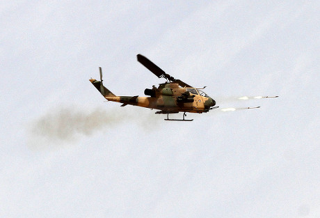 Jordanian Army Copra Helicopter Fires During Editorial Stock Photo ...