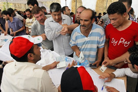 Syrians Living Lebanon Register Their Name Editorial Stock Photo ...