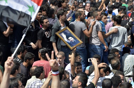 Syrian Citizen Living Lebanon Carries Portrait Editorial Stock Photo ...