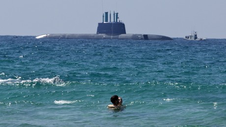 Israels New Submarine Fourth Dolphinclass Submarine Editorial Stock ...
