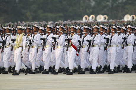 Myanmar Military Troops March During 69th Editorial Stock Photo - Stock ...