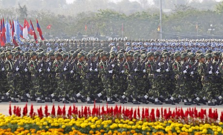 Myanmar Military Tanks Take Part Parade Editorial Stock Photo - Stock ...