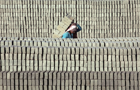 Nepalese Worker Carries Uncooked Bricks Factory Editorial Stock Photo ...