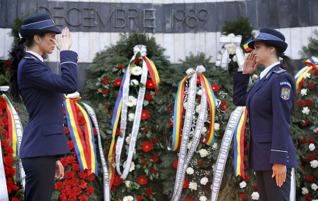Two Female Romanian Police Officers Salute Editorial Stock Photo ...