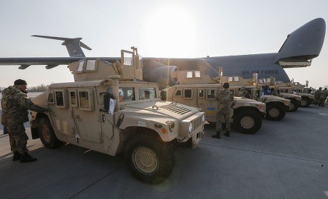 Ukrainian Servicemen Stand Next Rows Hmmwv Editorial Stock Photo ...