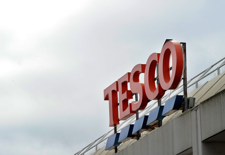Tesco Sign On Roof Supermarket London Editorial Stock Photo - Stock ...