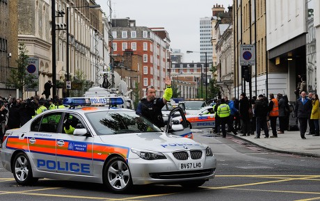 Armed Police Officer Stops Traffic Before Editorial Stock Photo - Stock ...