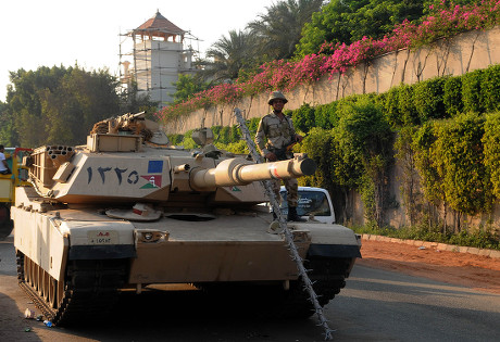 Egyptian Soldier Stands On Tank Street Editorial Stock Photo - Stock ...