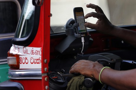 Sri Lankan Threewheeler Scooter Taxi Driver Editorial Stock Photo ...