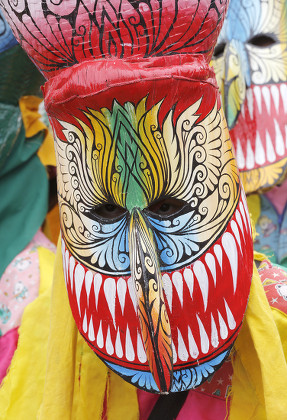 Participant Wears Phi Ta Khon Mask Editorial Stock Photo - Stock Image ...