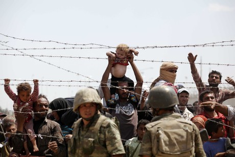 Picture Taken Turkish Side Border Between Editorial Stock Photo - Stock ...