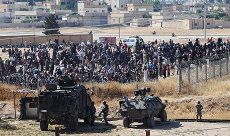 Picture Taken Turkish Side Border Between Editorial Stock Photo - Stock ...